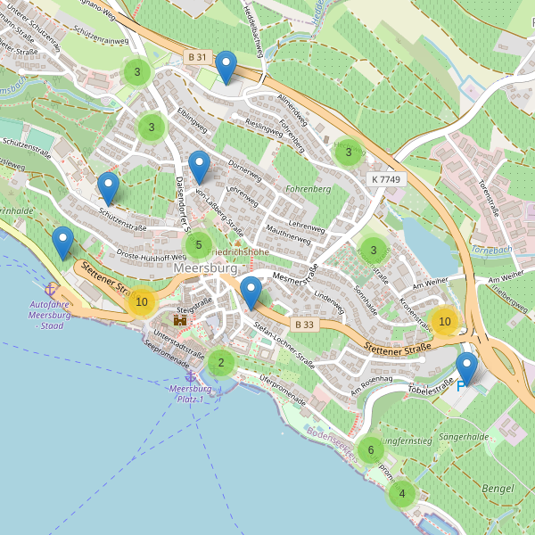 Karte der Parkplätze in Meersburg - Lombardo Geosystems